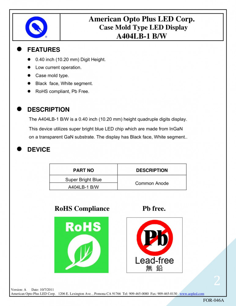A404LB-1 datasheet page 2