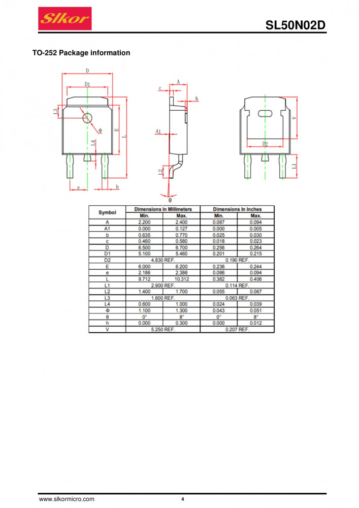 SL50N02D datasheet page 4