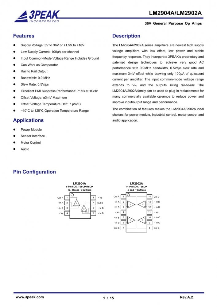 LM2902A-TR datasheet page 1