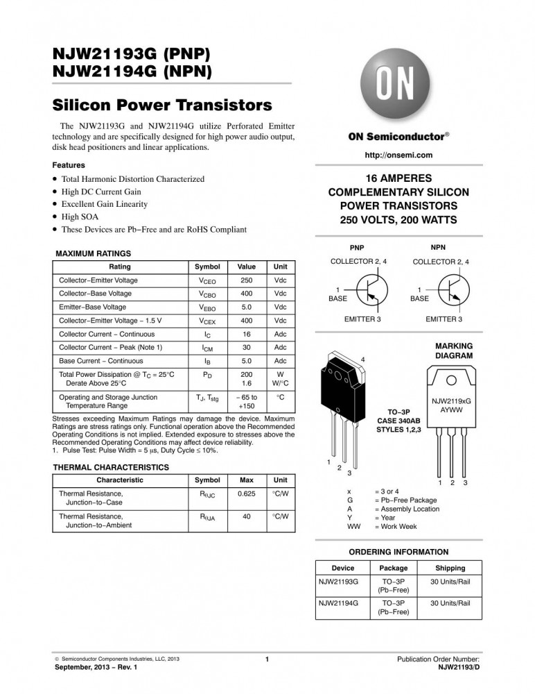 NJW21194G datasheet page 1