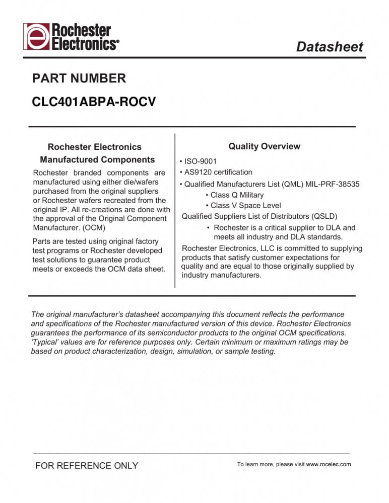 CLC401 datasheet page 1