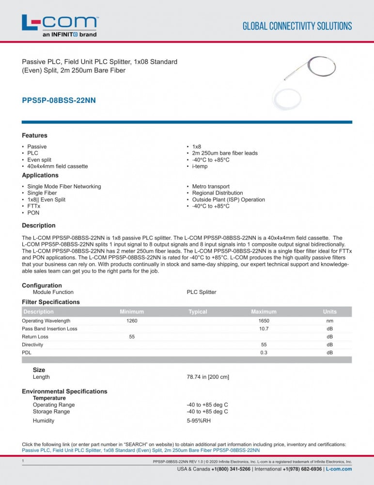 PPS5P-08BSS-22NN datasheet page 1