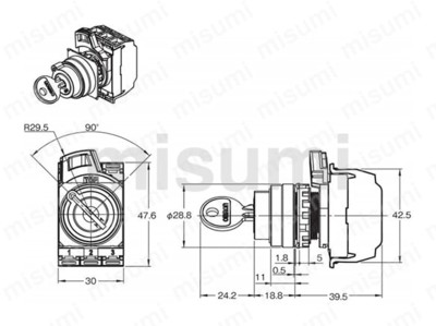 OMRON A22NK-2BM-01AA-P101 Keylock Switch for sale