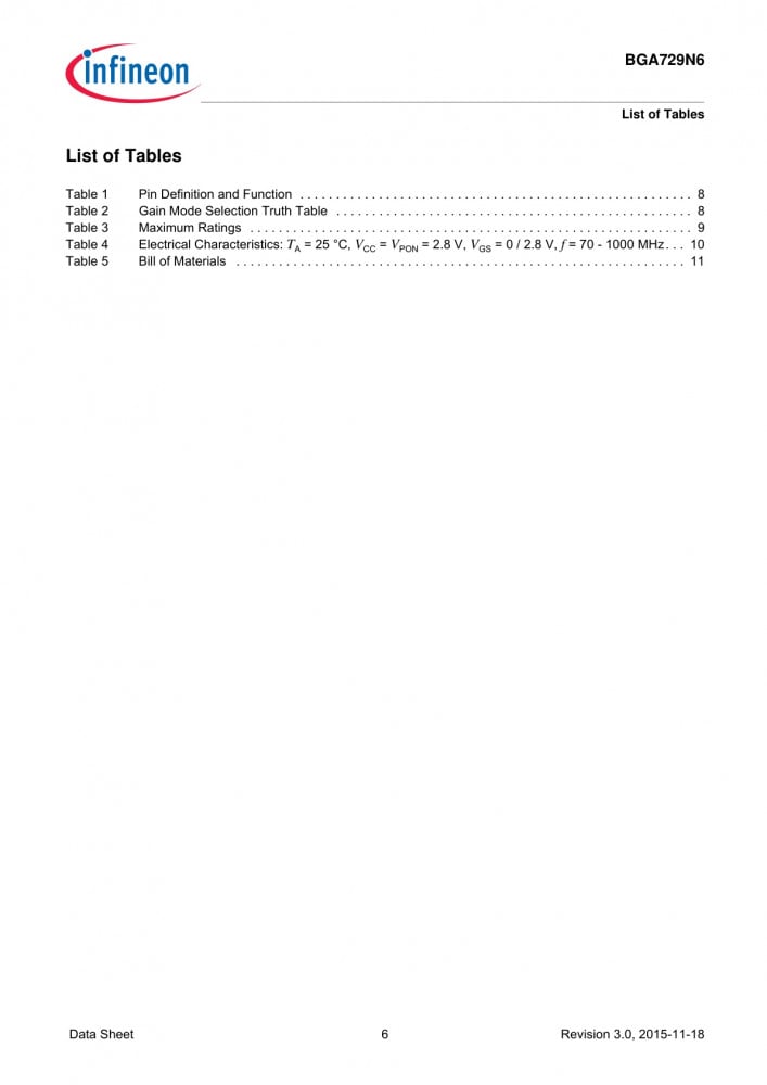 BGA729N6 datasheet page 6