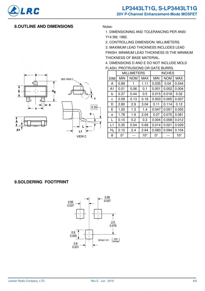 LP3443LT1G datasheet page 6