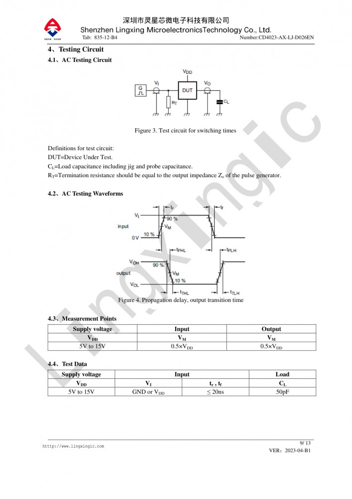 CD4023BE(LX) datasheet page 9