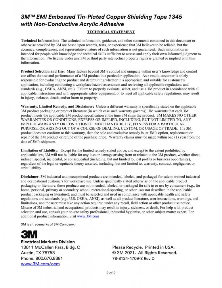 3M 1345 datasheet page 2