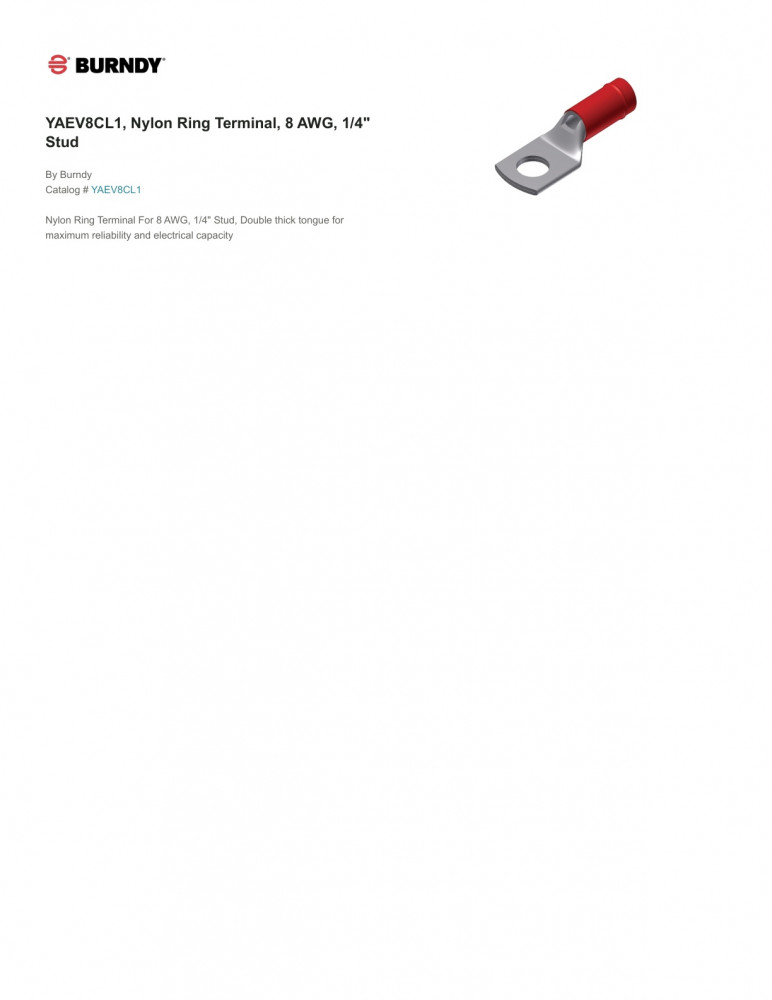 YAEV8CL1 technical document page 1