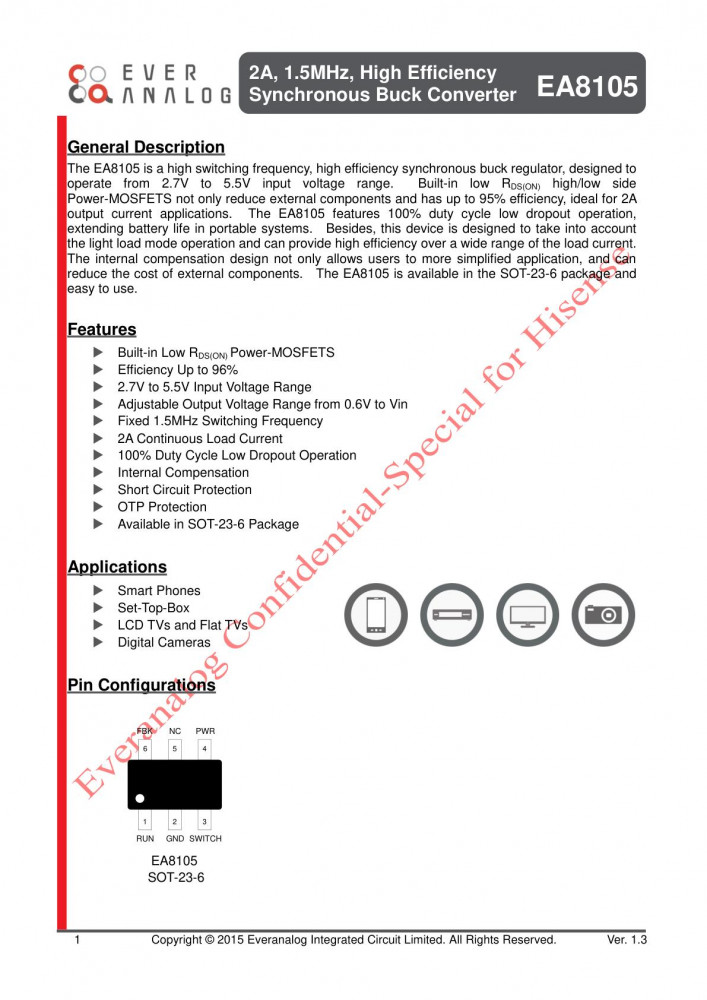 EA8105T6R datasheet page 1