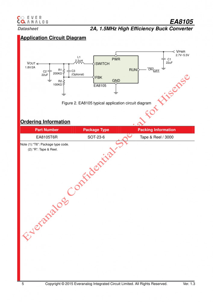 EA8105T6R datasheet page 5
