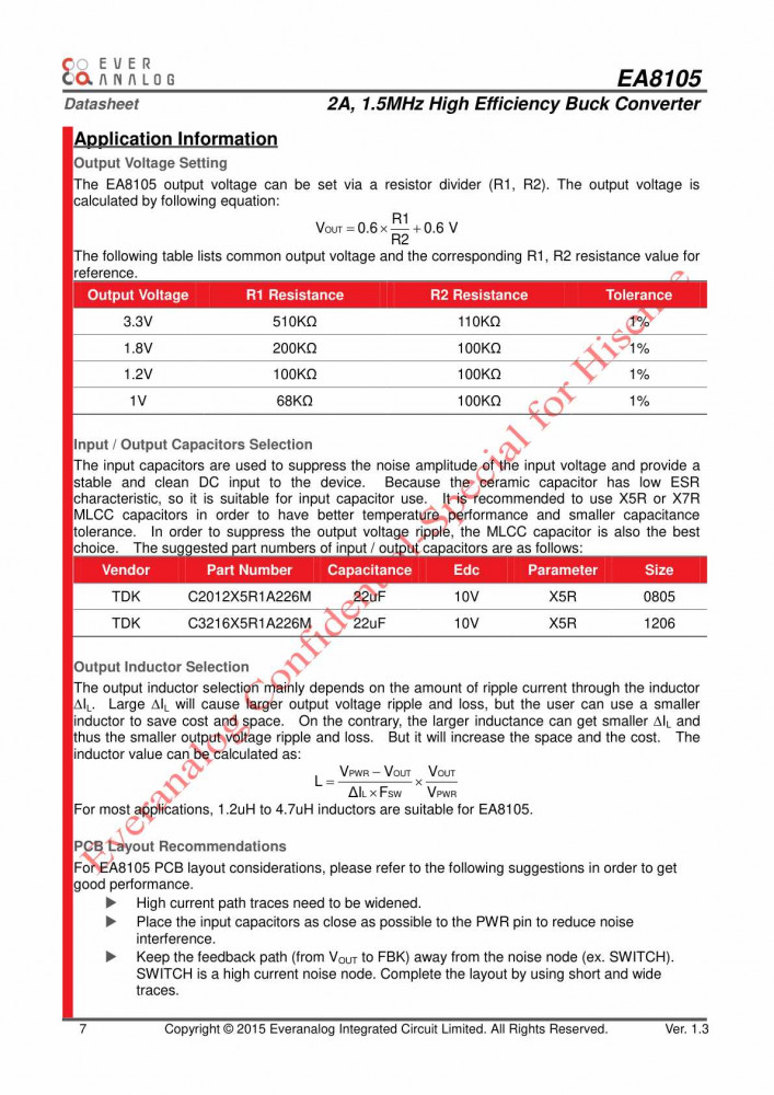 EA8105T6R datasheet page 7