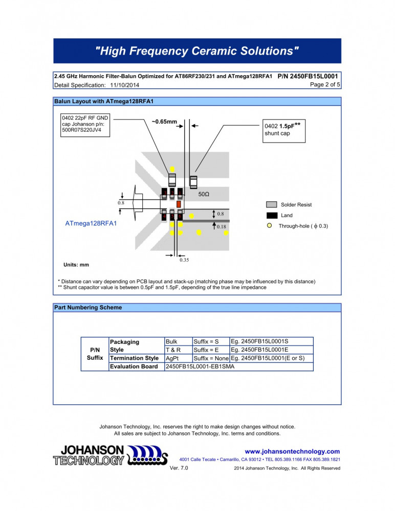 2450FB15L0001 datasheet page 2