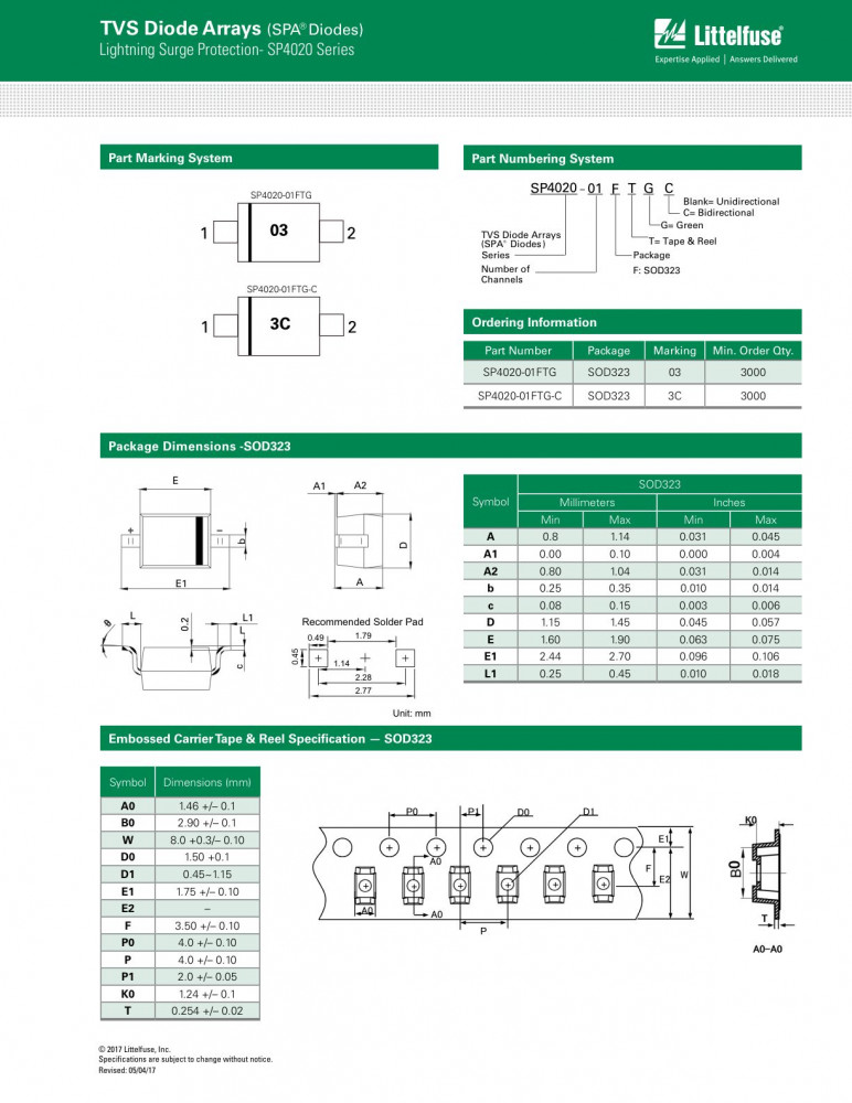 SP4020 series datasheet page 5