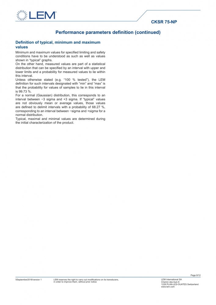 CKSR 75-NP datasheet page 8