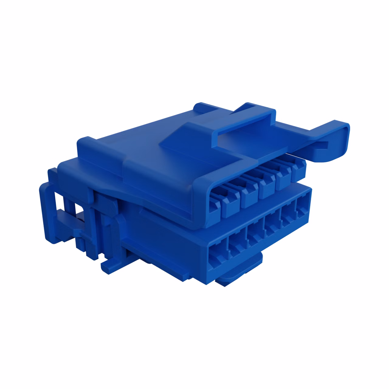 3.96mm Pitch Swing TPA Hermaphroditic Housing with Integrated TPA, 12 Circuits, Dual Row, Blue for sale
