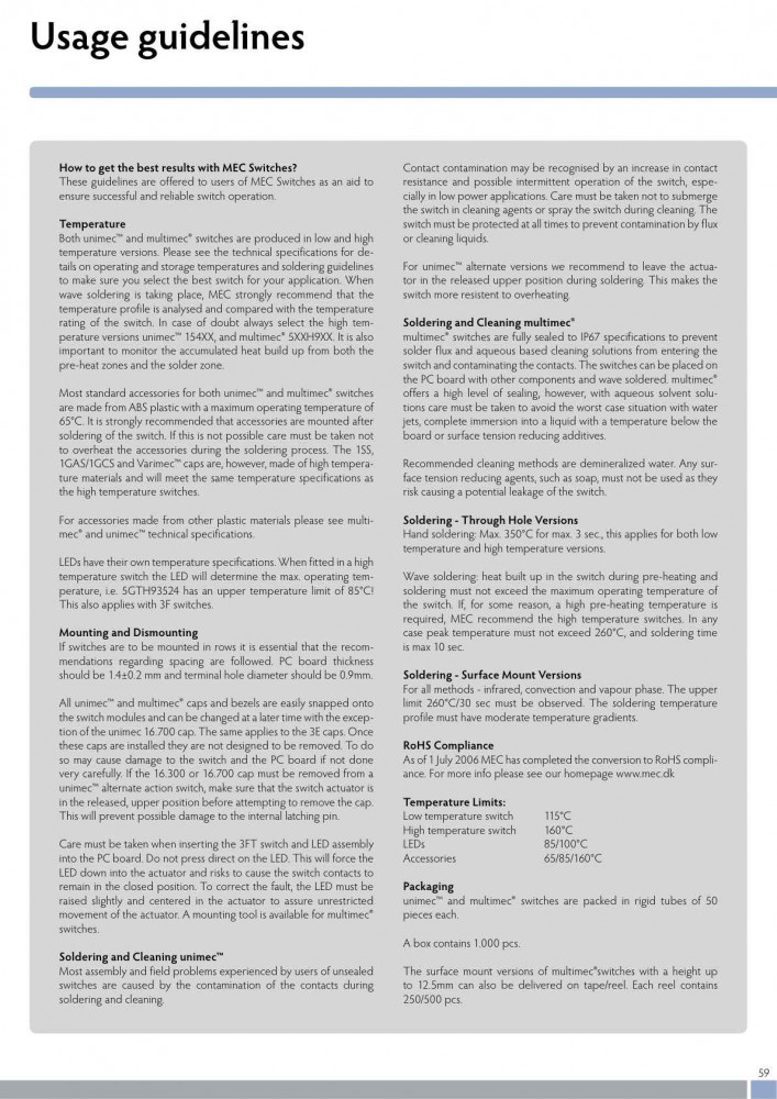 APEM 1800569 technical document page 8