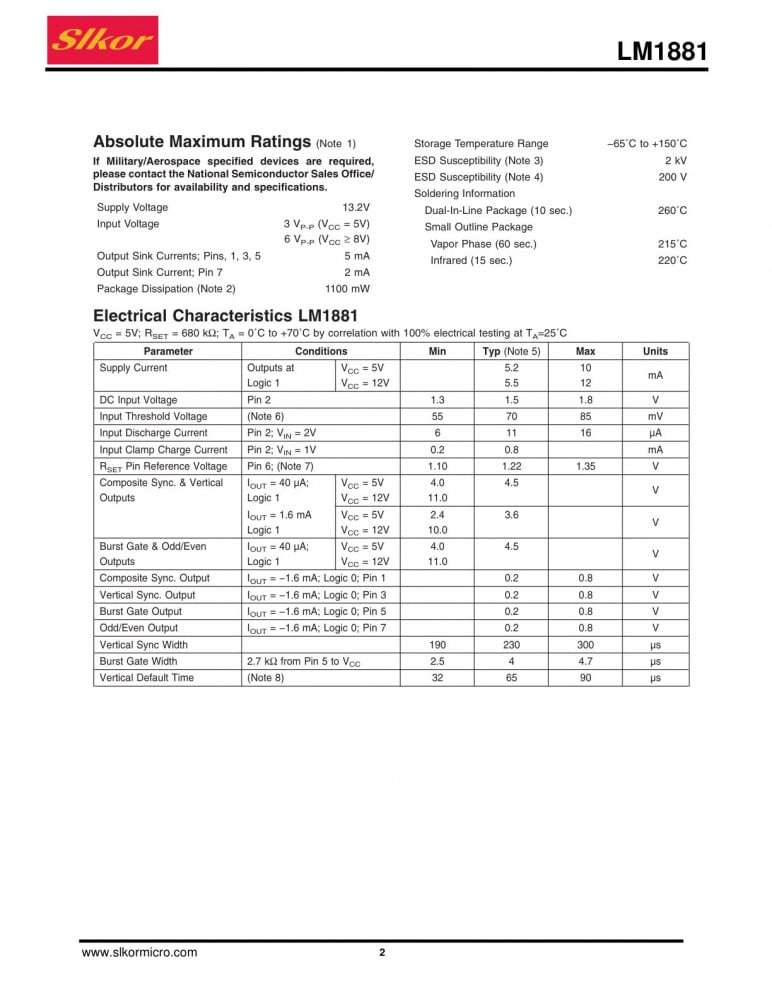 LM1881 datasheet page 2