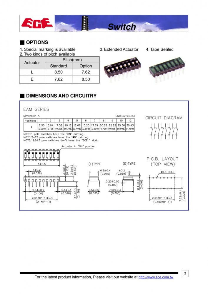ECE EAM106EZ datasheet page 3
