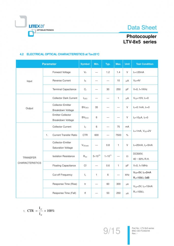 LITEON LTV-815M datasheet page 10