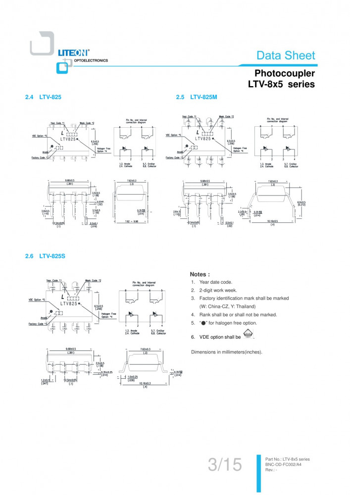 LITEON LTV-815M datasheet page 4