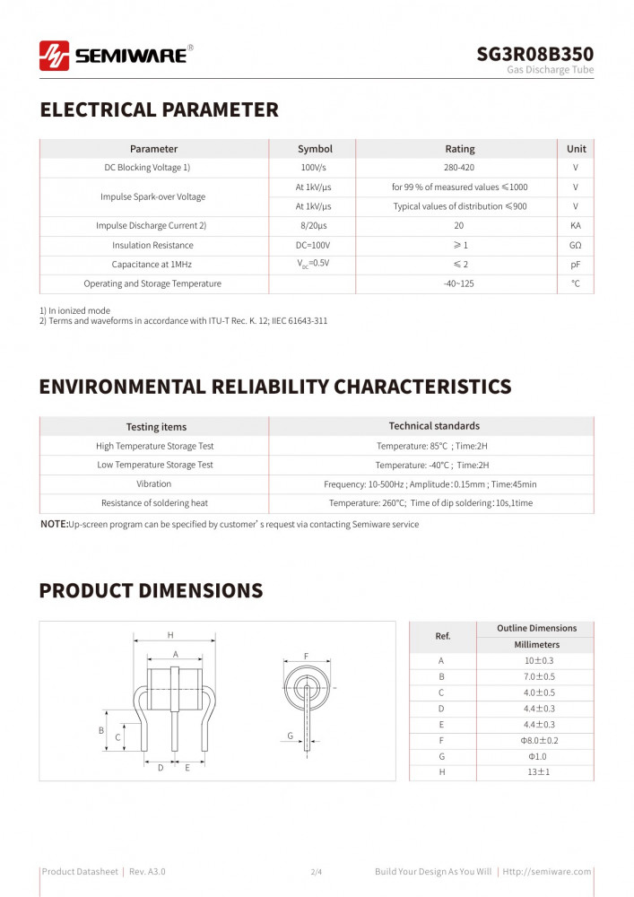 SG3R08B350 datasheet page 2