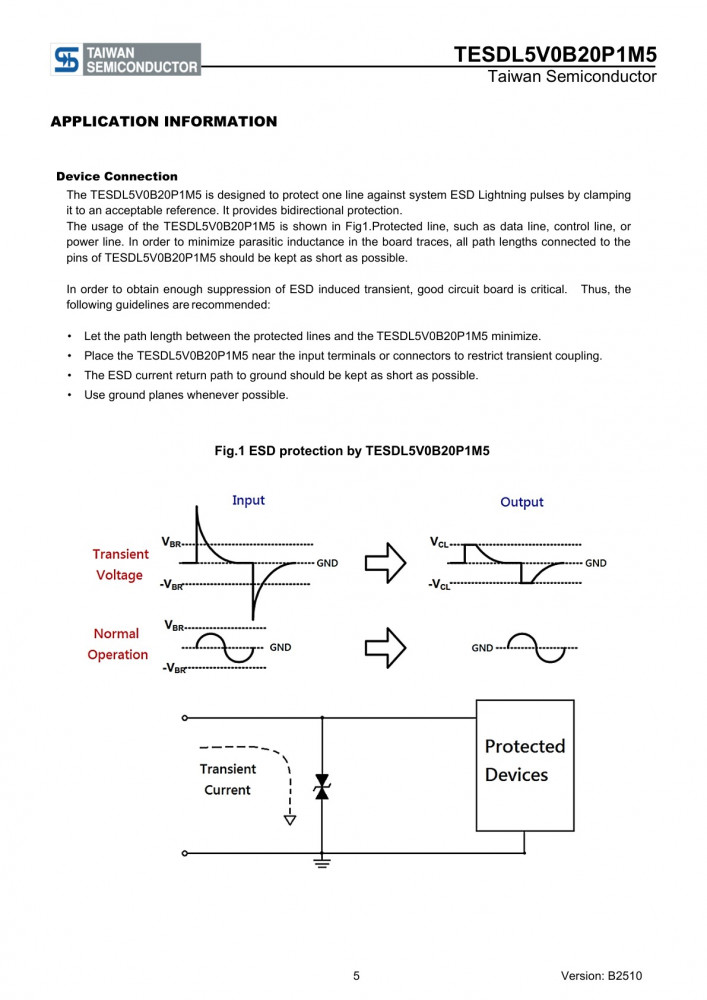 TESDL5V0B20P1M5 technical document page 5