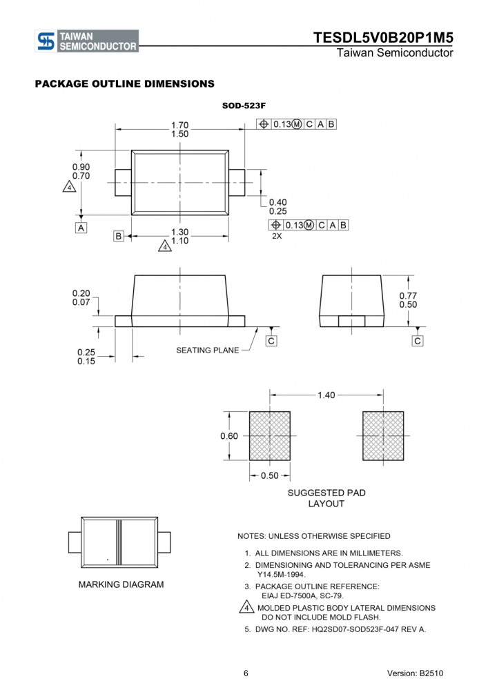 TESDL5V0B20P1M5 technical document page 6