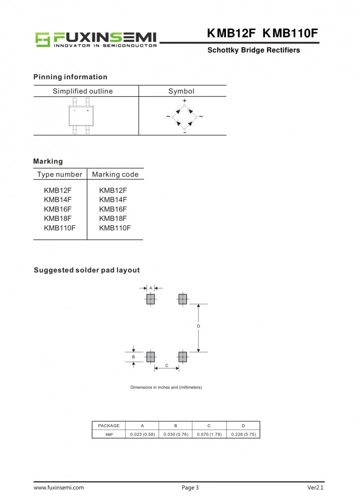 KMB14F datasheet page 3
