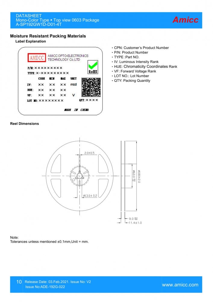 A-SP192GW1D-D01-4T datasheet page 10