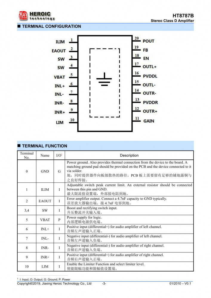 HT8787BMTER datasheet page 3