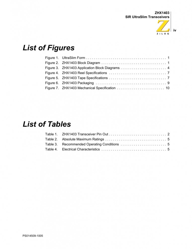 ZHX1403 datasheet page 4