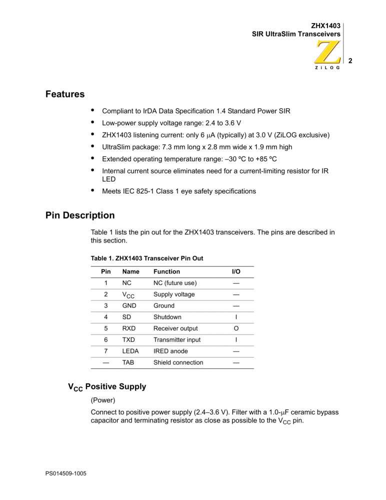 ZHX1403 datasheet page 6