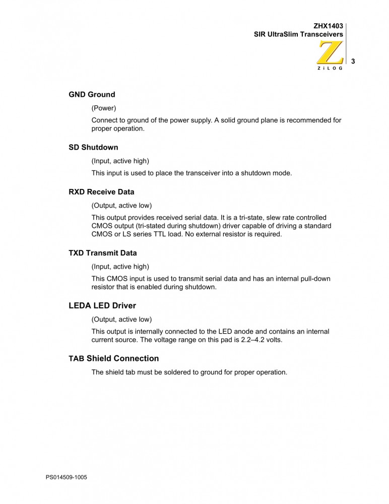 ZHX1403 datasheet page 7
