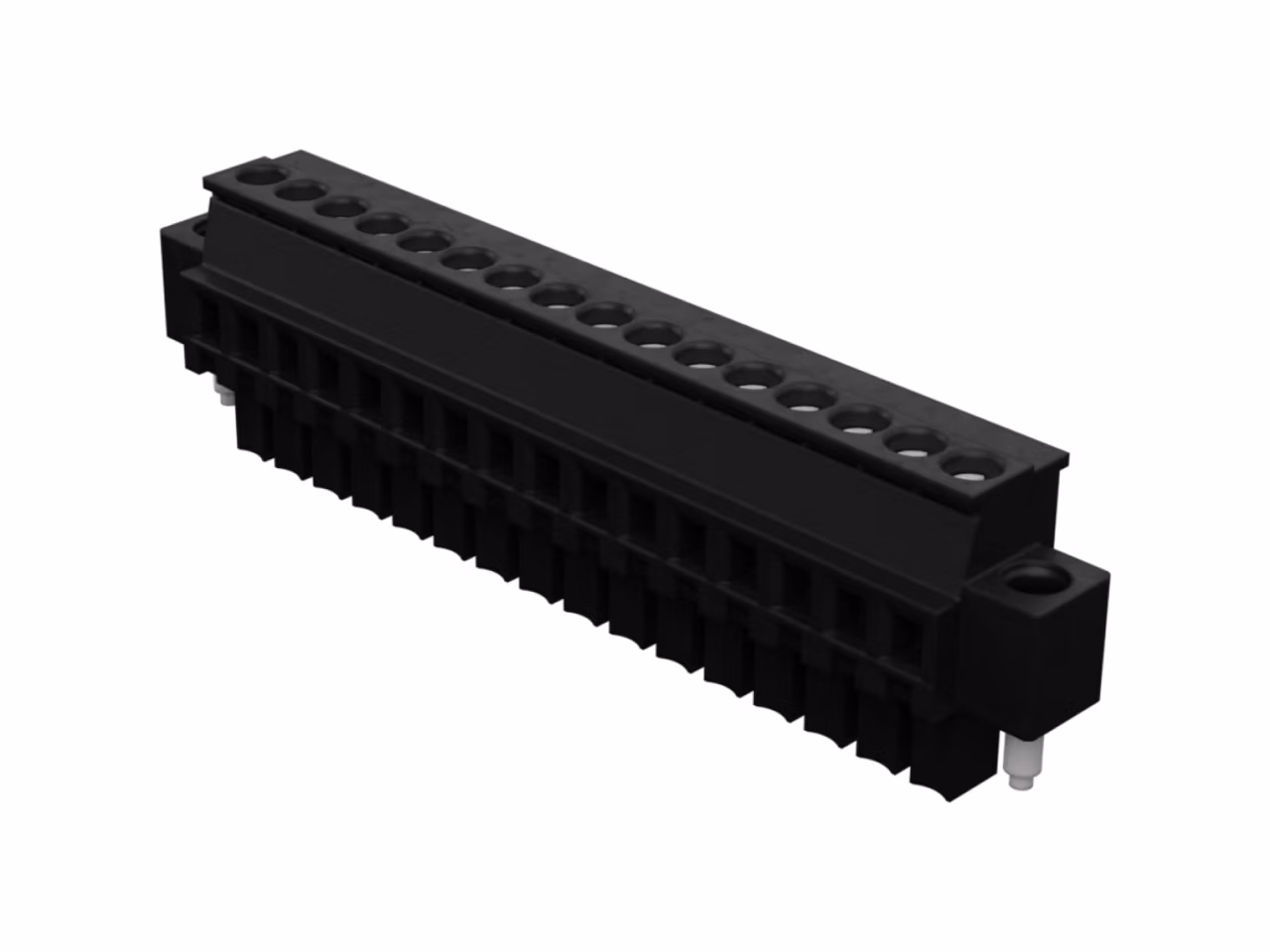 3.81mm Pitch Eurostyle Vertical Plug, with Retention Screws and Standard Imprinting, Rear Wire Entry, Black, 16 Circuits for sale