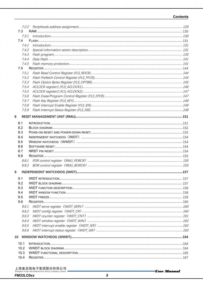 FM33LC0xx user manual page 5