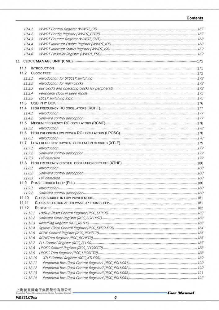 FM33LC0xx user manual page 6