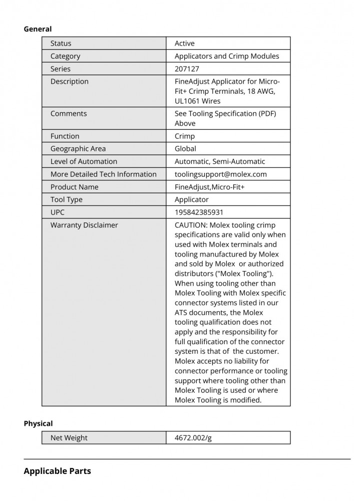 Molex tooling document image, page 2