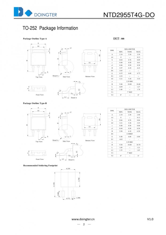 NTD2955T4G-DO datasheet page 5