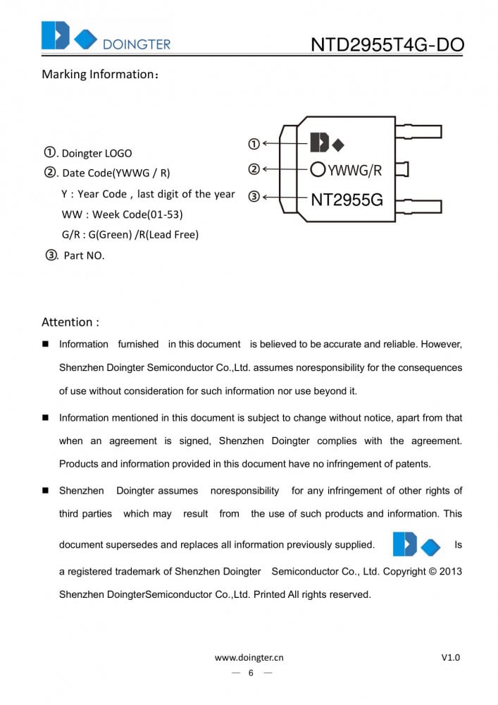 NTD2955T4G-DO datasheet page 6
