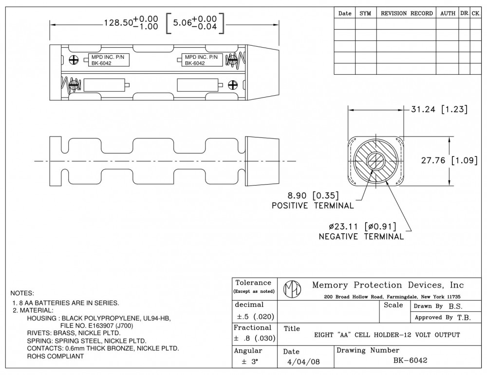 MPD BK-6042 technical drawing