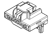 2.54mm MOX Receptacle Housing with TPA, Single Row, 8 Circuits, Black for sale