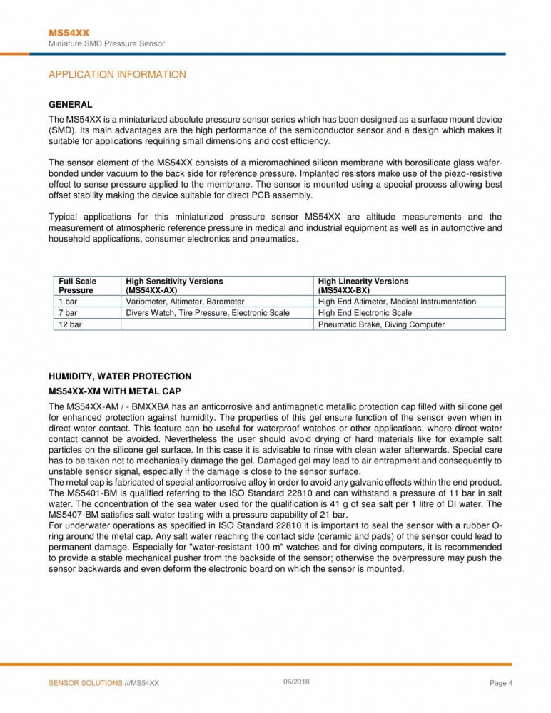 MS54XX datasheet page 4