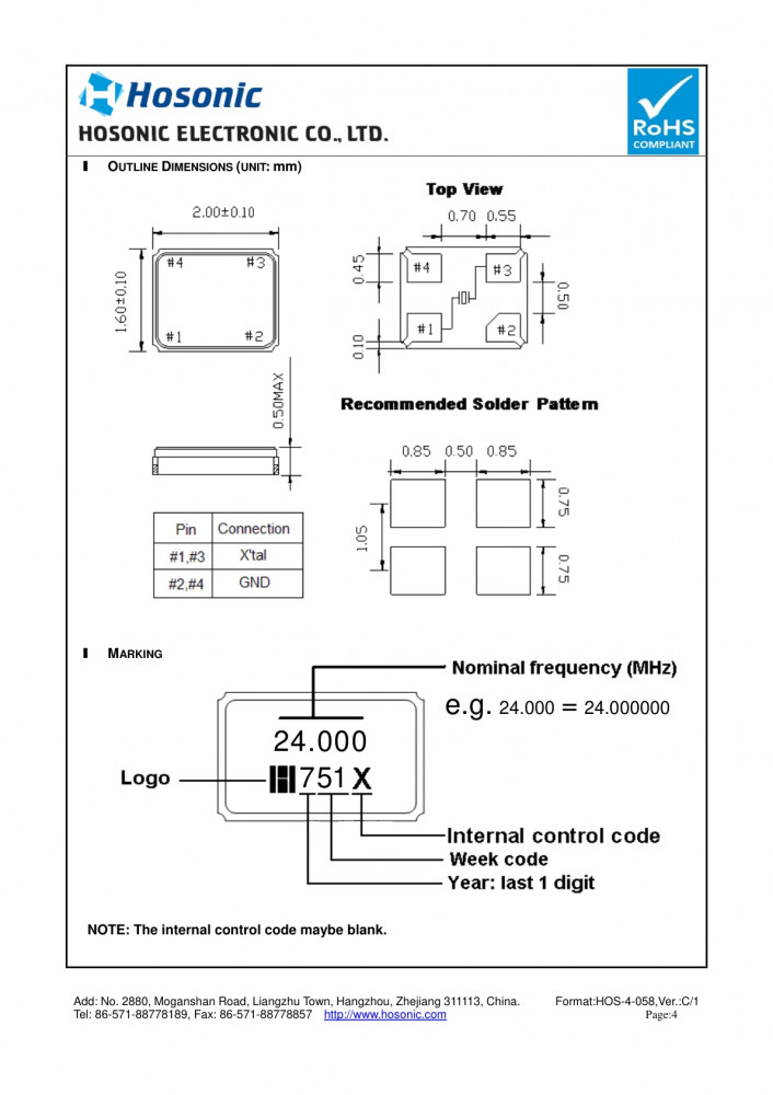 HOSONIC E1SB24E000009E specification page 4