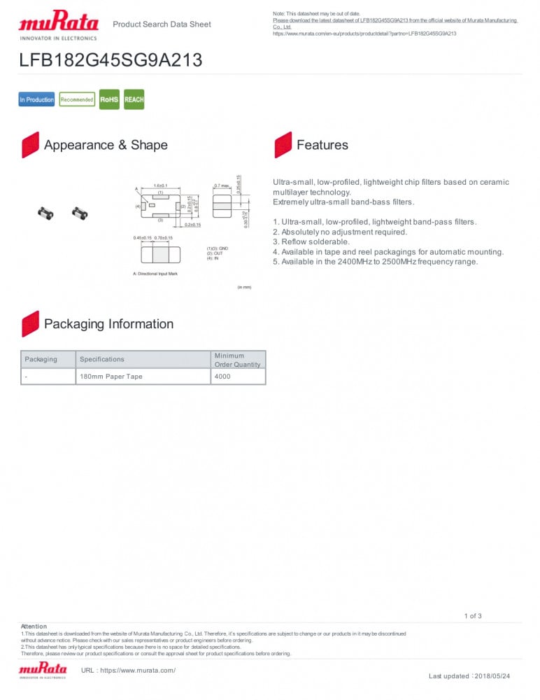 LFB182G45SG9A213 product information page