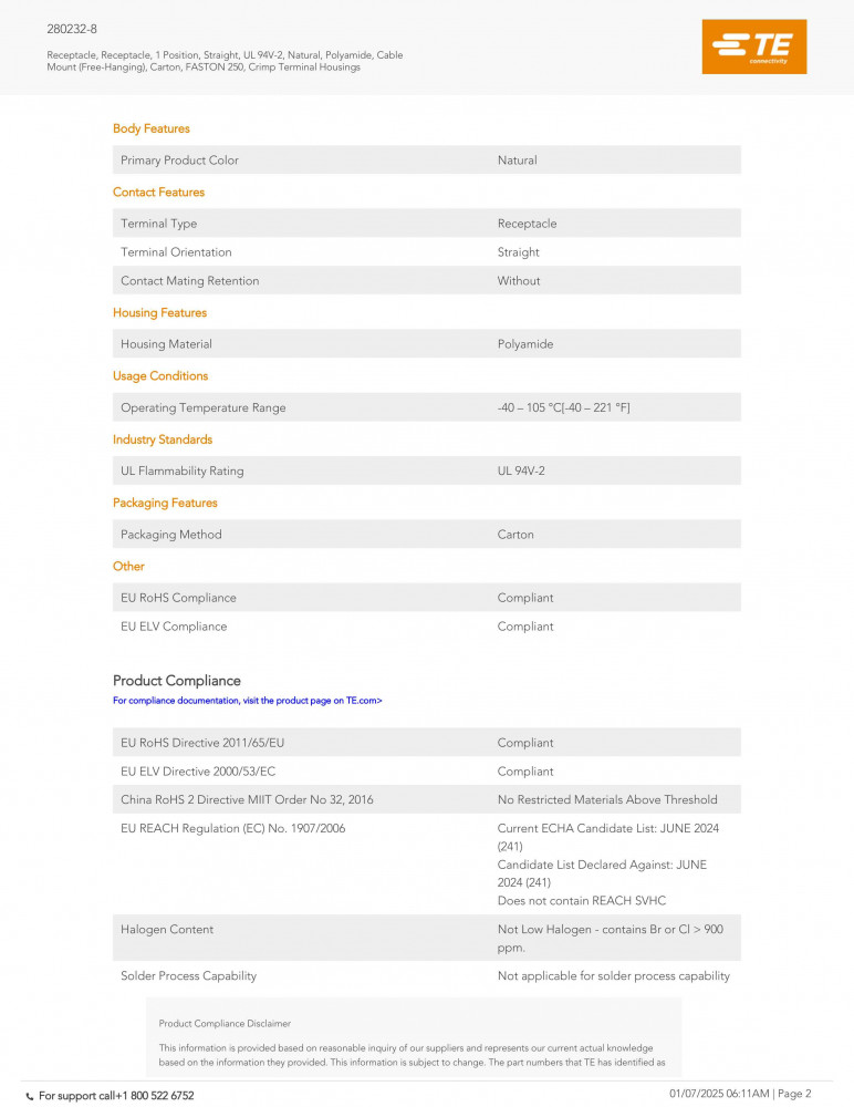 280232-8 technical document page 2