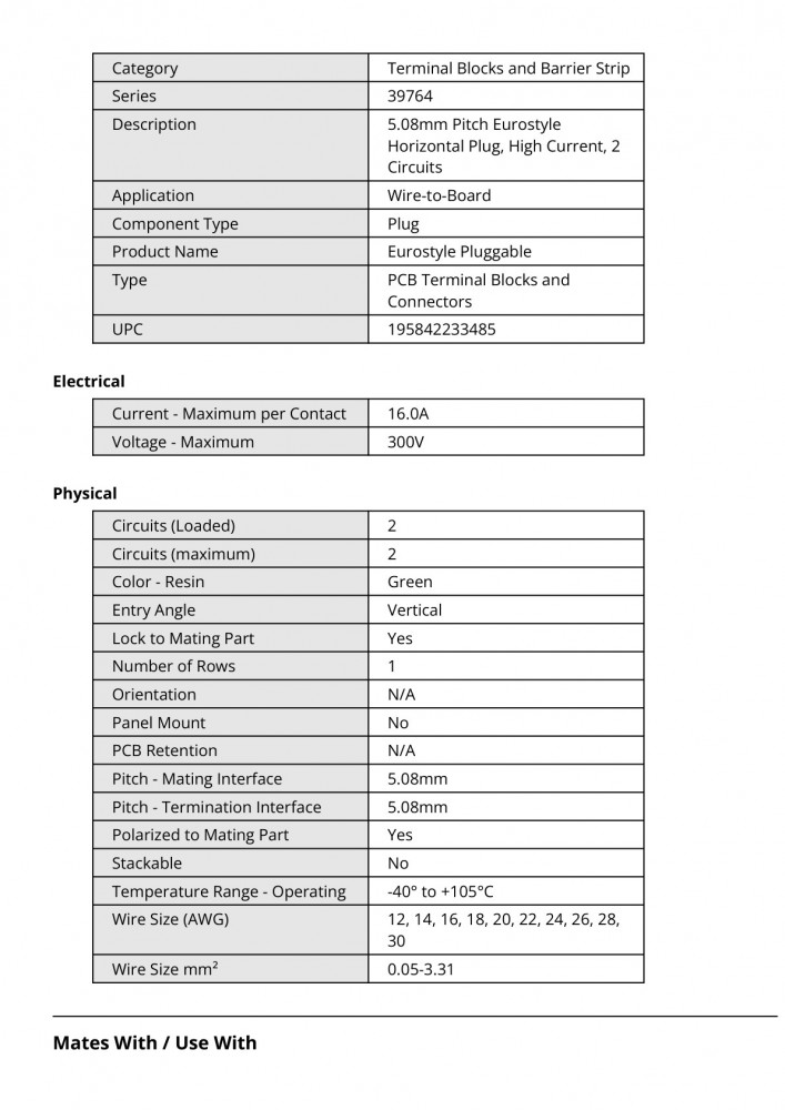 MOLEX 397641002 product document image, page 2