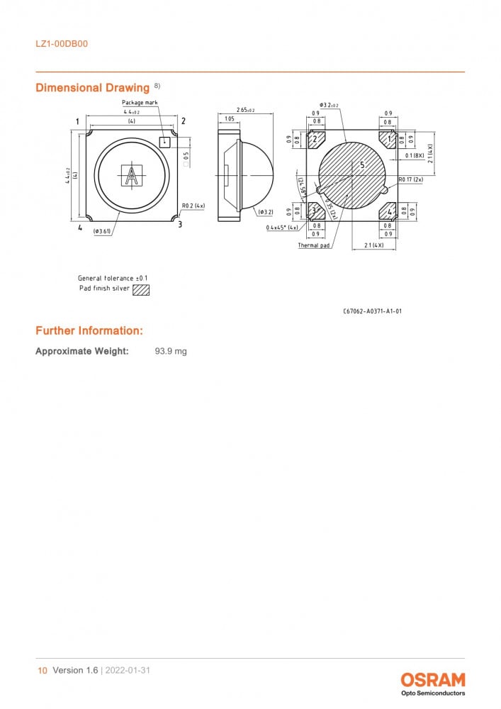 AMS LZ1-00DB00-0100 datasheet page 10
