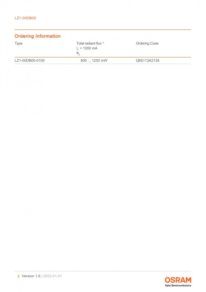 AMS LZ1-00DB00-0100 datasheet page 2