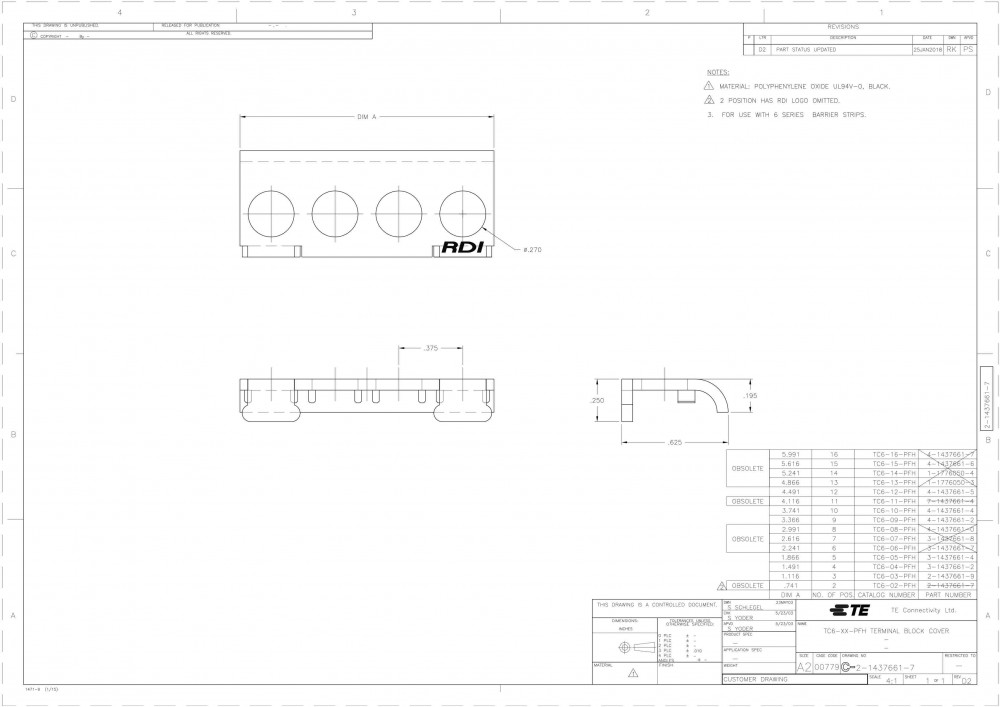 TE Connectivity TC6-04-PFH controlled drawing preview