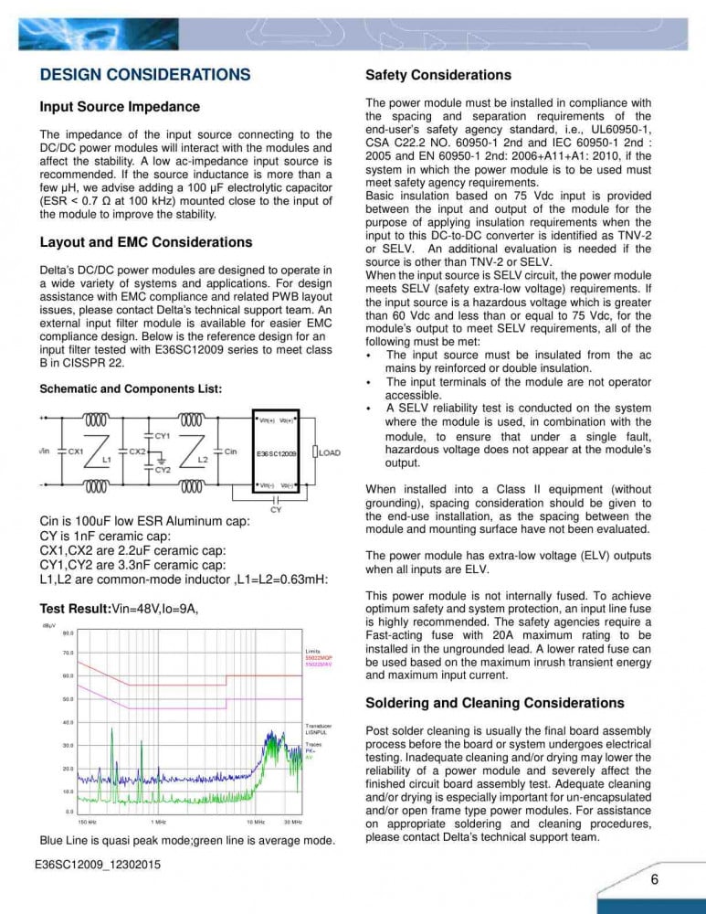 DELTA E36SC12009NRFA datasheet page 6